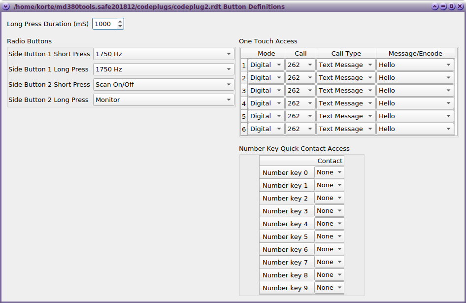 Codeplugeditor „Editcp“ für Linux