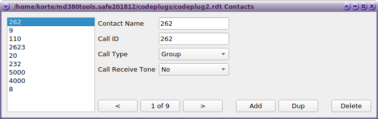 Codeplugeditor „Editcp“ für Linux