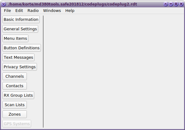 Codeplugeditor „Editcp“ für Linux