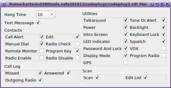 Codeplugeditor „Editcp“ für Linux
